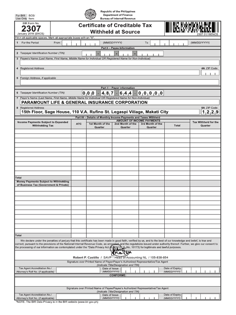 Robert P. Castillo /: SAVP - Head of Accounting NL / 105-838-854 | PDF