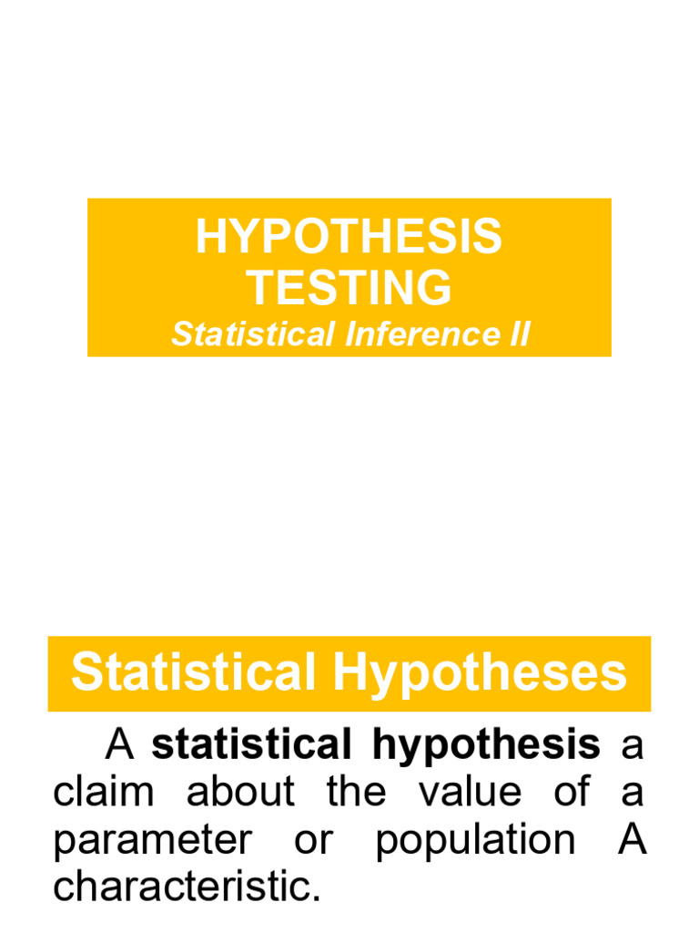Lesson-6-Hypothesis-Testing-A | PDF | Statistical Significance | Null ...