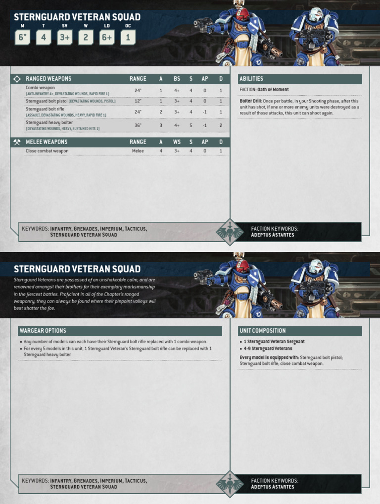 Sternguard Veteran Squad | PDF | Warfare | Military Science