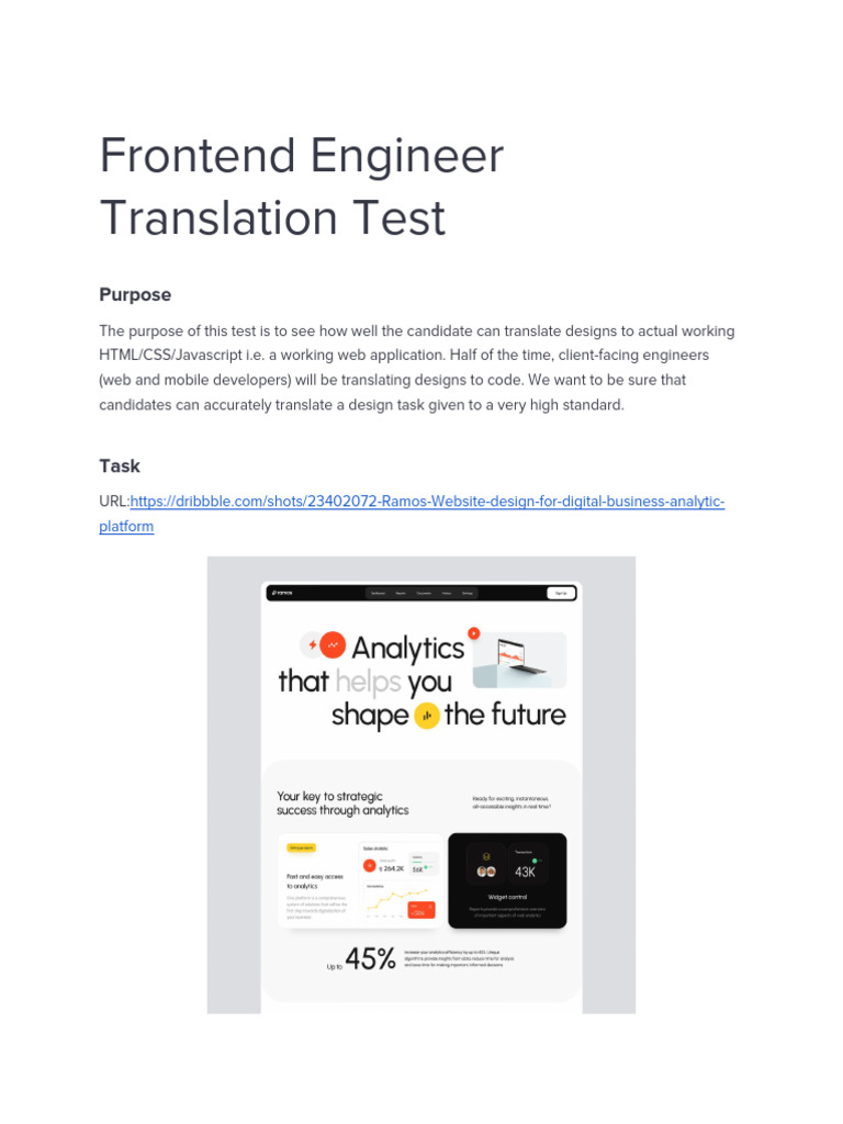 Frontend Engineer Take Home Assignment V10 Instructions | PDF | Software Engineering | World ...