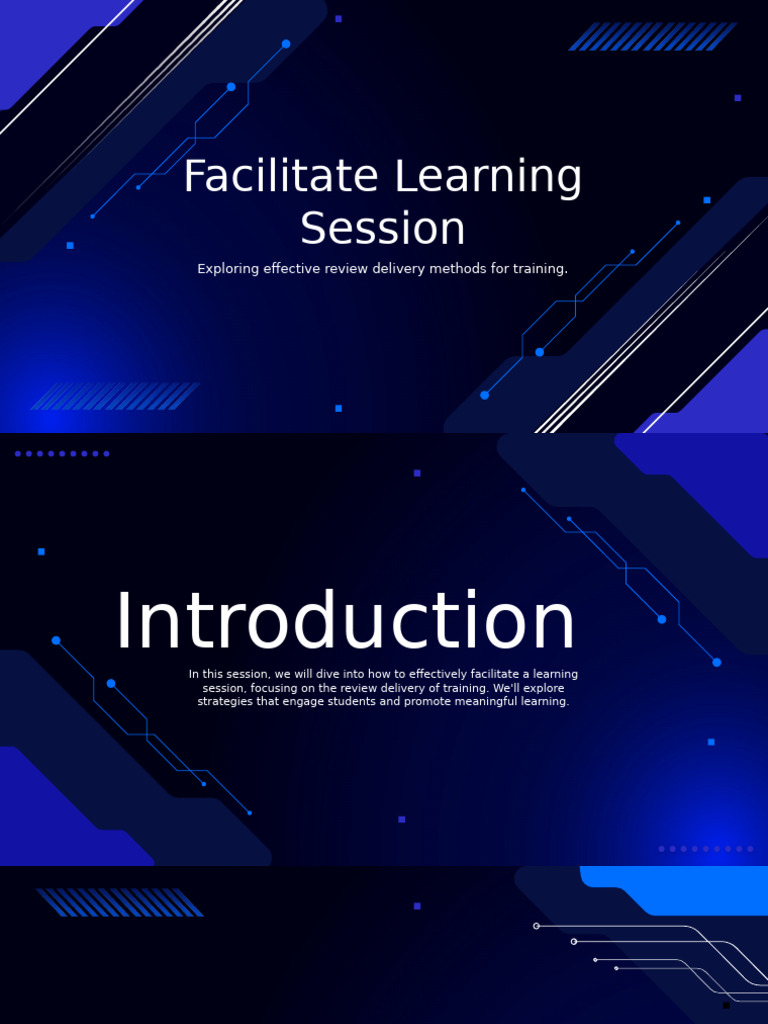 Facilitate Learning Session | PDF