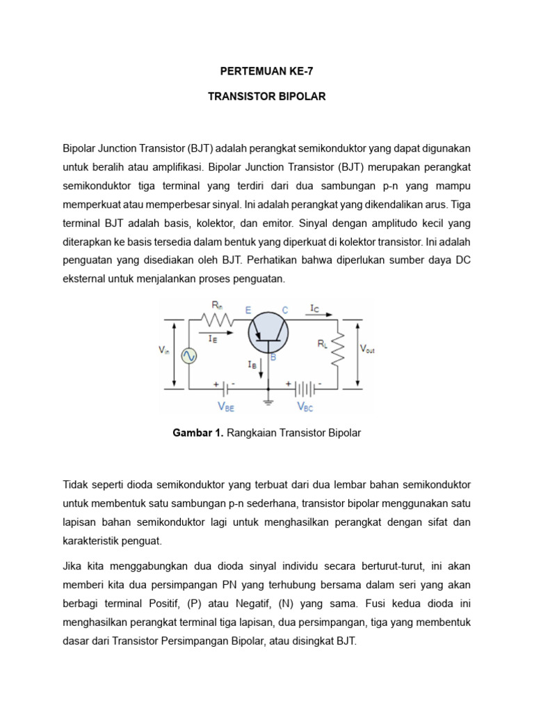 Transistor Bipolar | PDF