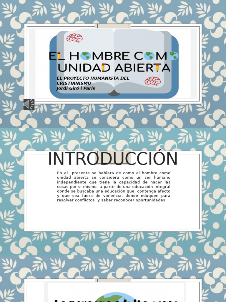 Presentación (HUMANISMO) - 1 | PDF