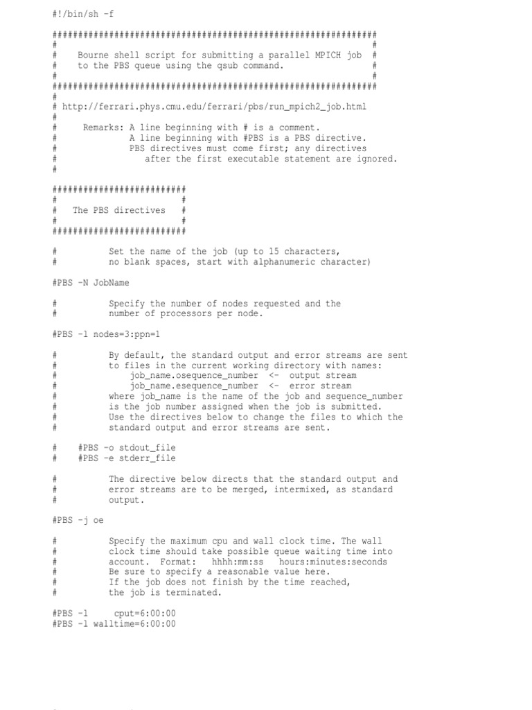 Mpi Sample Script Computer Architecture Computing 