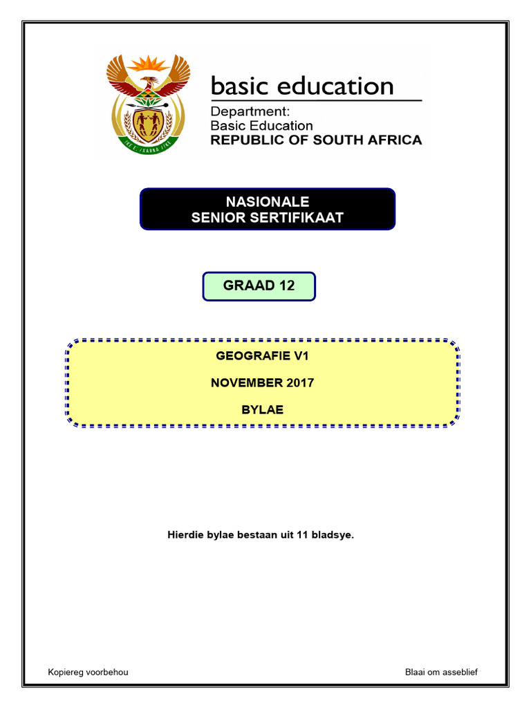 Geography P1 Nov 2017 Annexure Afr | PDF