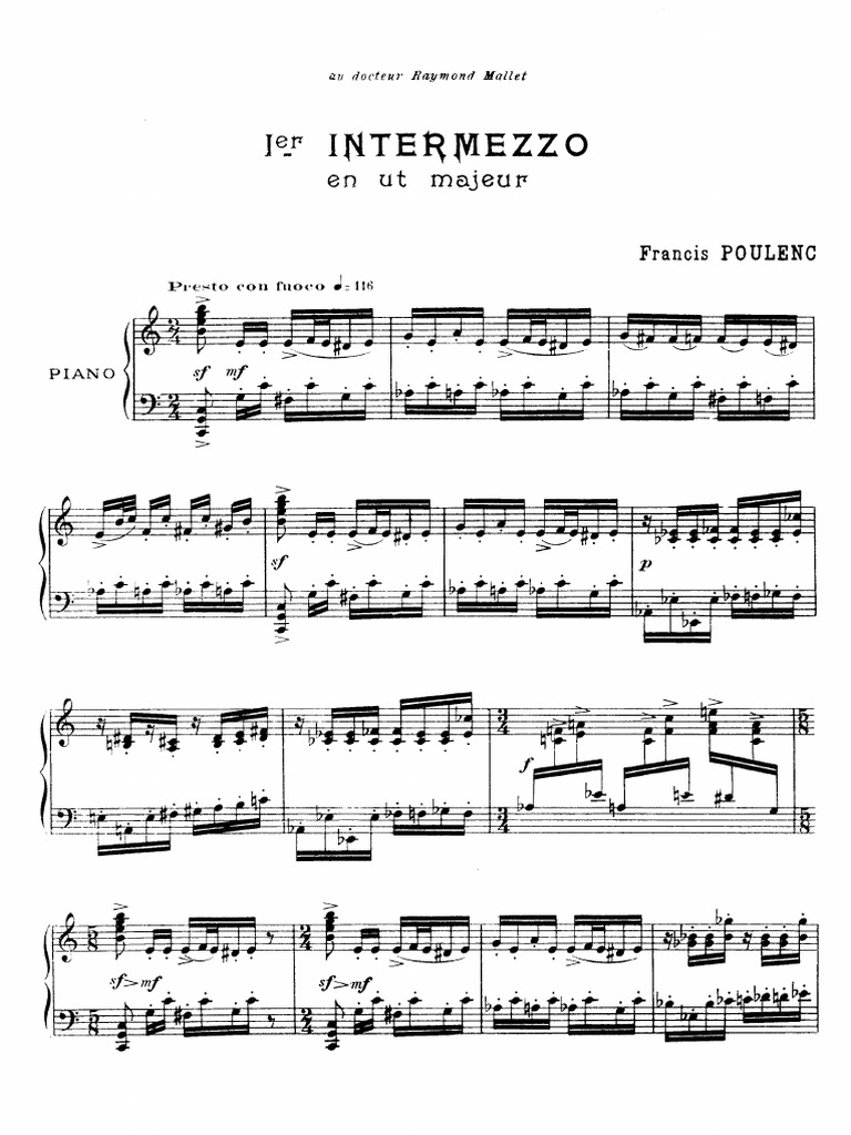 Poulenc - Intermezzos | PDF
