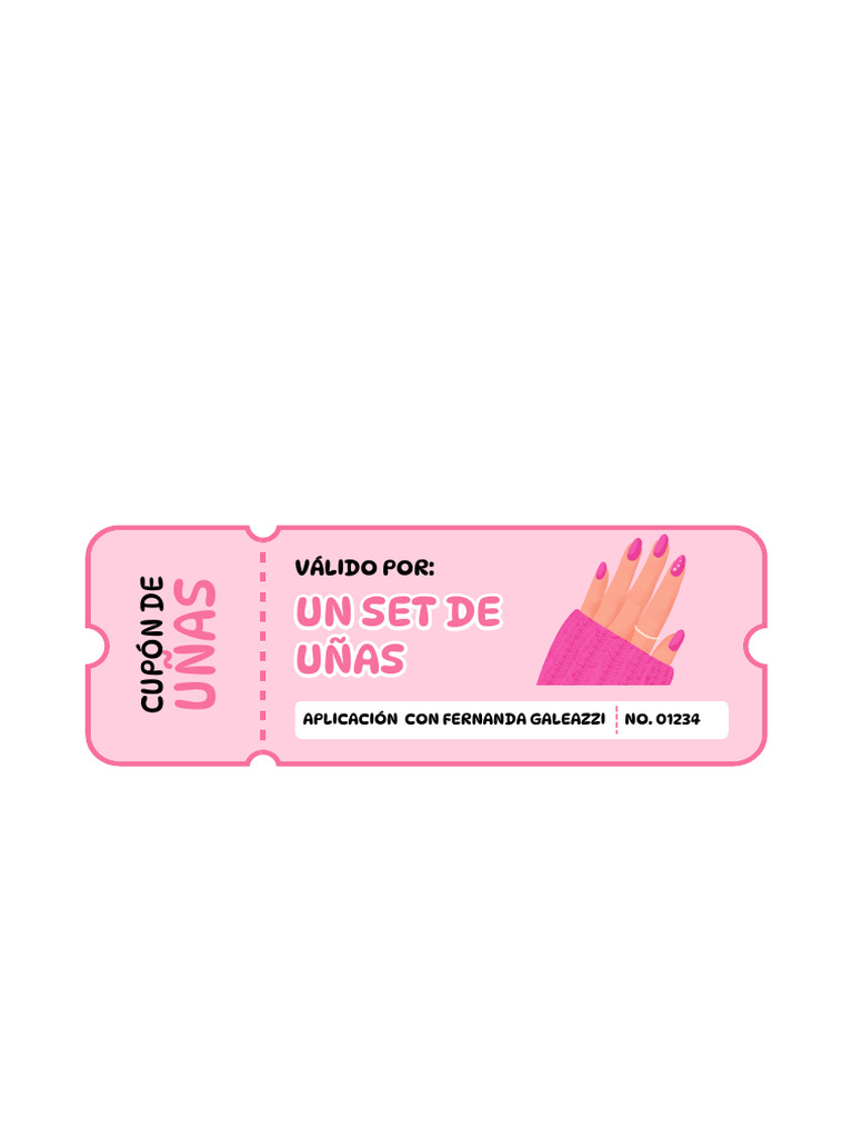 Documento A4 Cupón de San Valentín Ilustrado Rosa | PDF