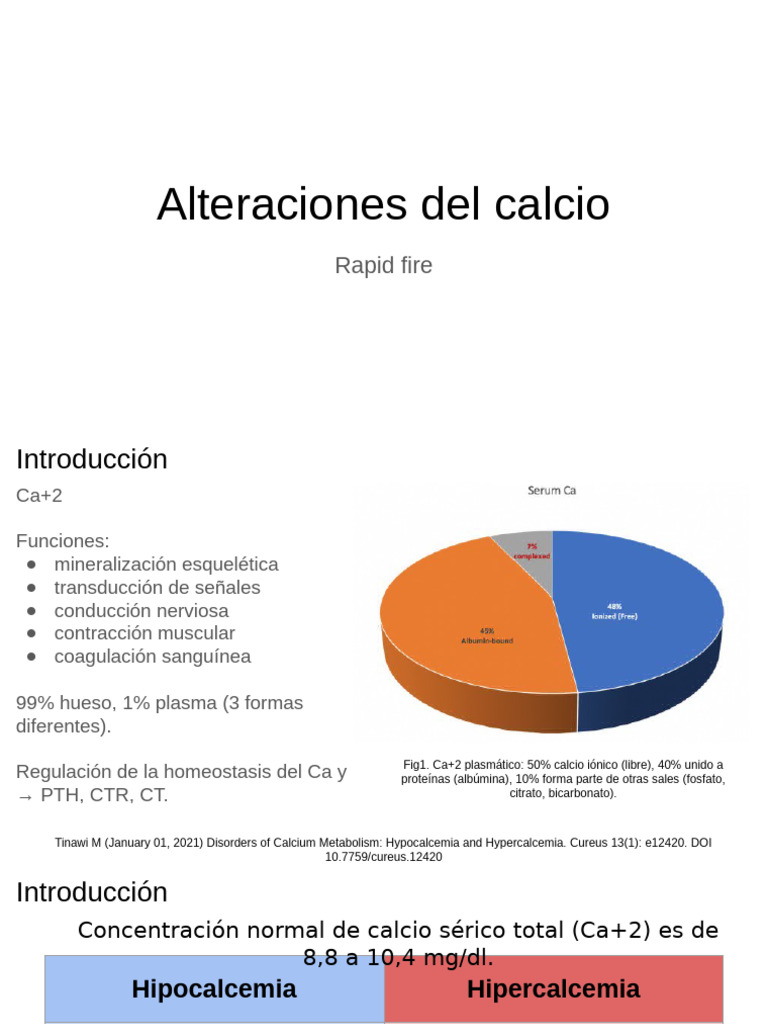 Alteraciones Del Calcio RF | PDF | Calcio