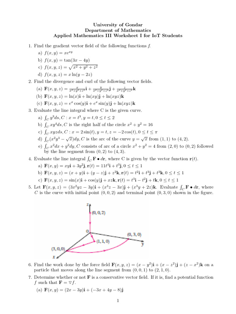 Evaluate Line Integrals in Vector Fields | PDF | Geometry ...
