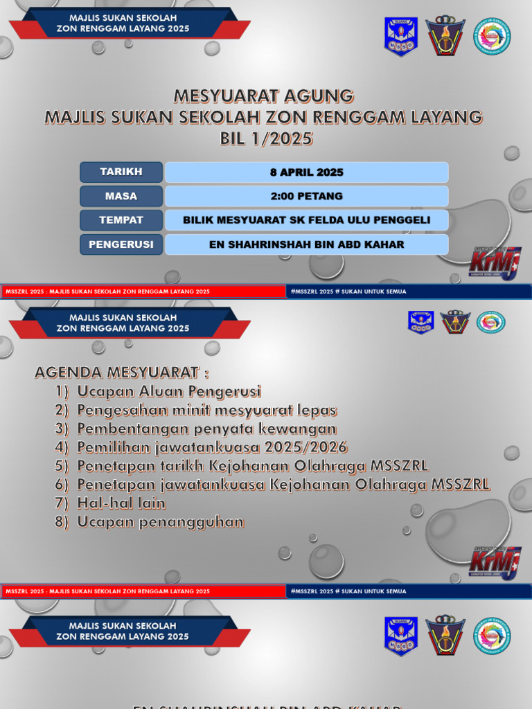 Surat Panggilan Mesyuarat Agung Zon | PDF