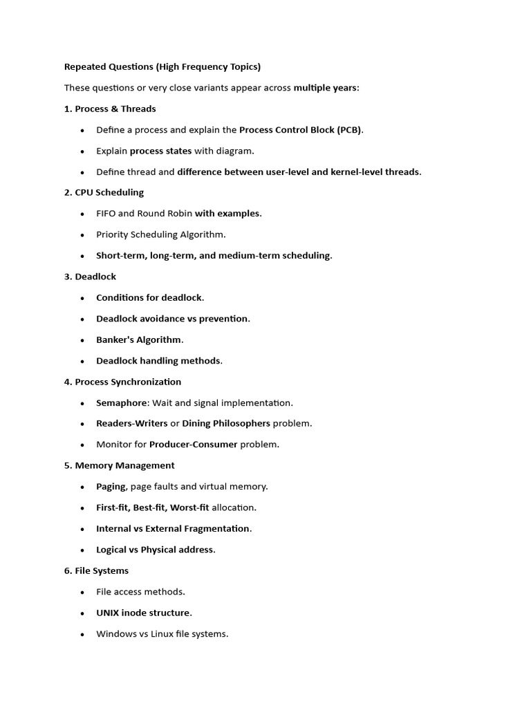 Repeated Questions | PDF