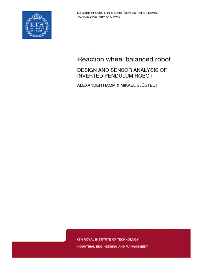 Reaction Wheel Balanced Robot - Alexander Ramm 2015 | PDF ...