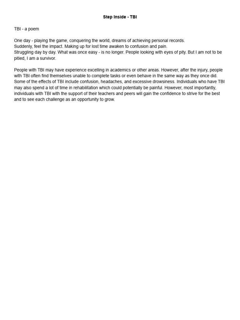 Step Inside - TBI | PDF