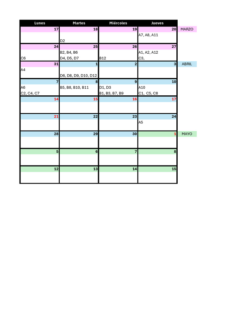 Calendario de Exposiciones | PDF