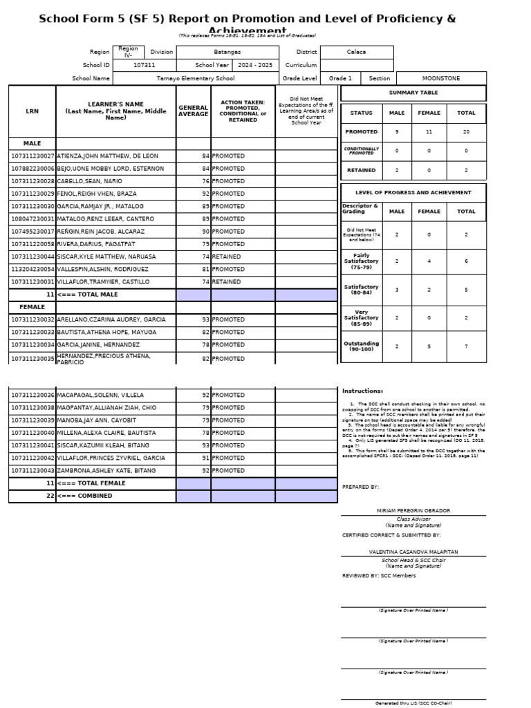 Sf5 - 2024 - Grade 1 - Moonstone | PDF