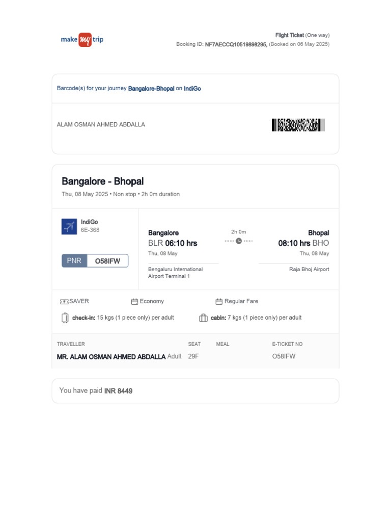 NF7AECCQ10519898295 ETicket | PDF | Transport | Aviation