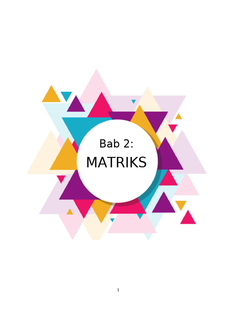 F5 Bab 2 - Matriks Modul Intensif | PDF