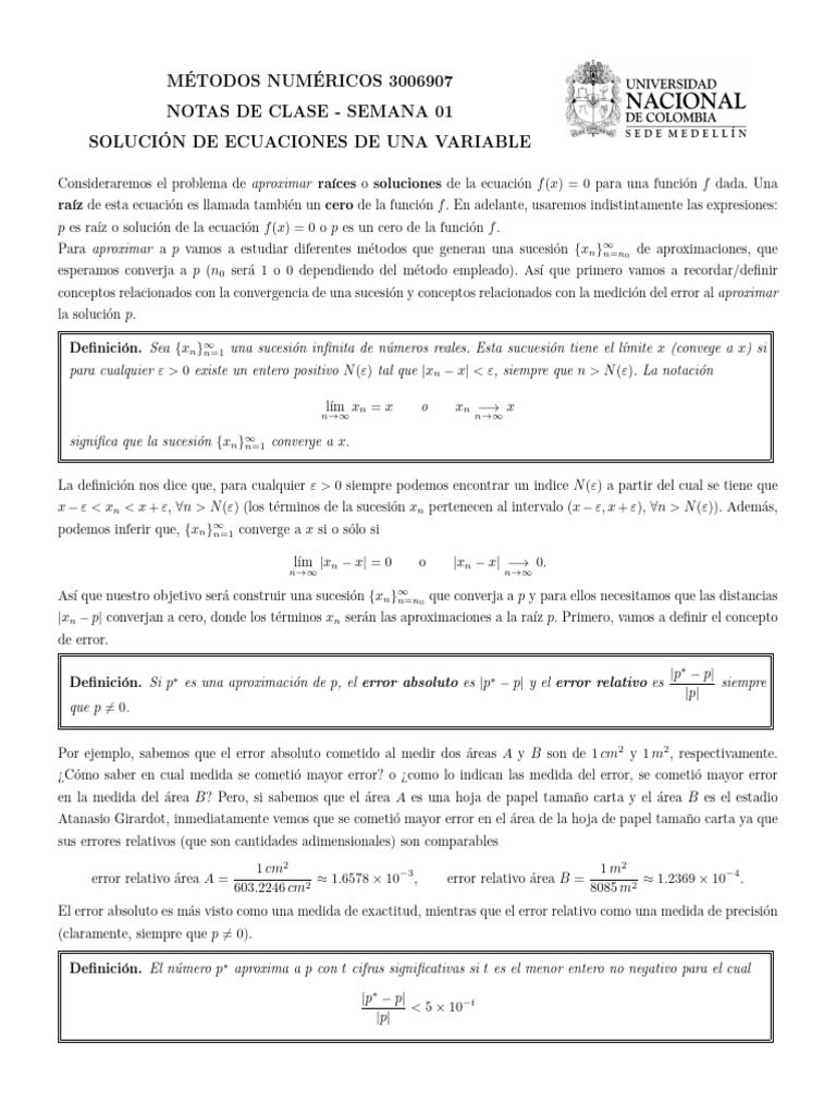 MN1 BiseccionPuntoFijo | PDF | Ecuaciones | Sustracción