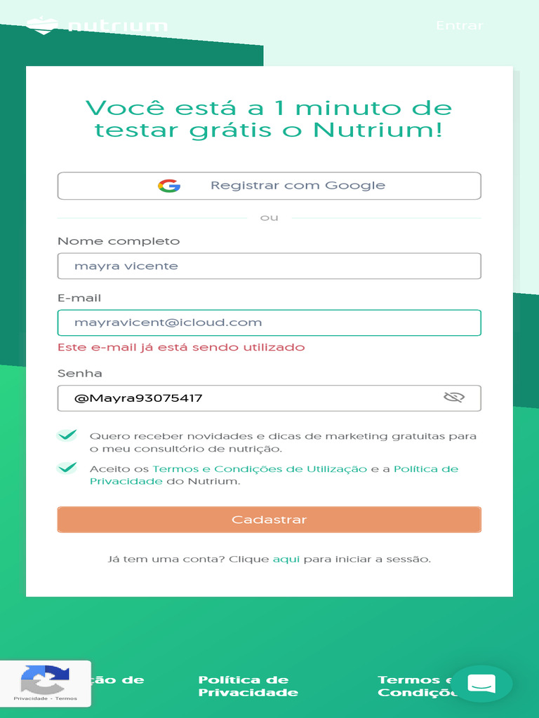 Nutrium Software de Nutrição Experimente Grátis | PDF