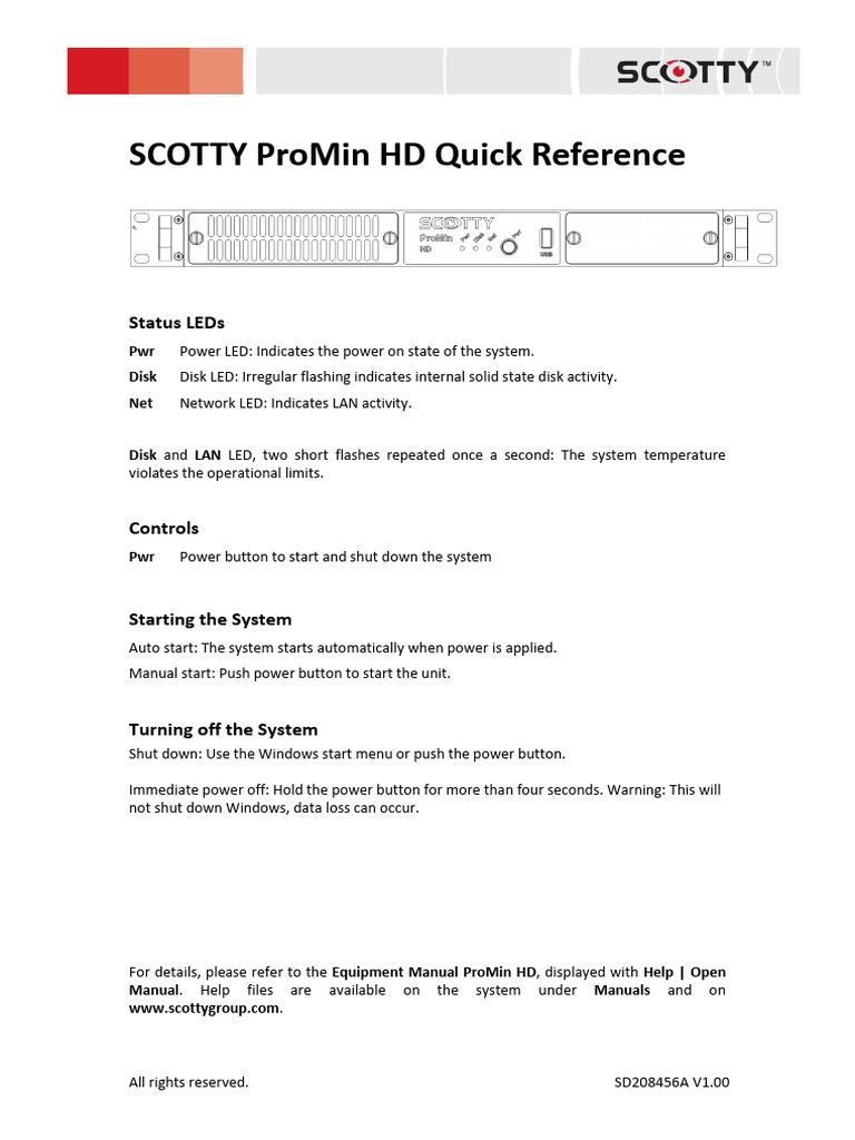 QuickRef ProMin HD English | PDF