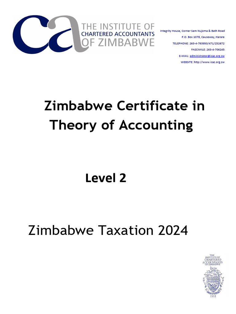Icaz Cta Zimtax Module 2024 | PDF | Taxes | Capital Gains Tax