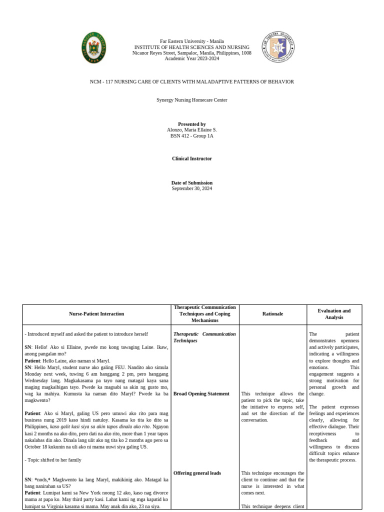 Nurse Patient Interaction | PDF