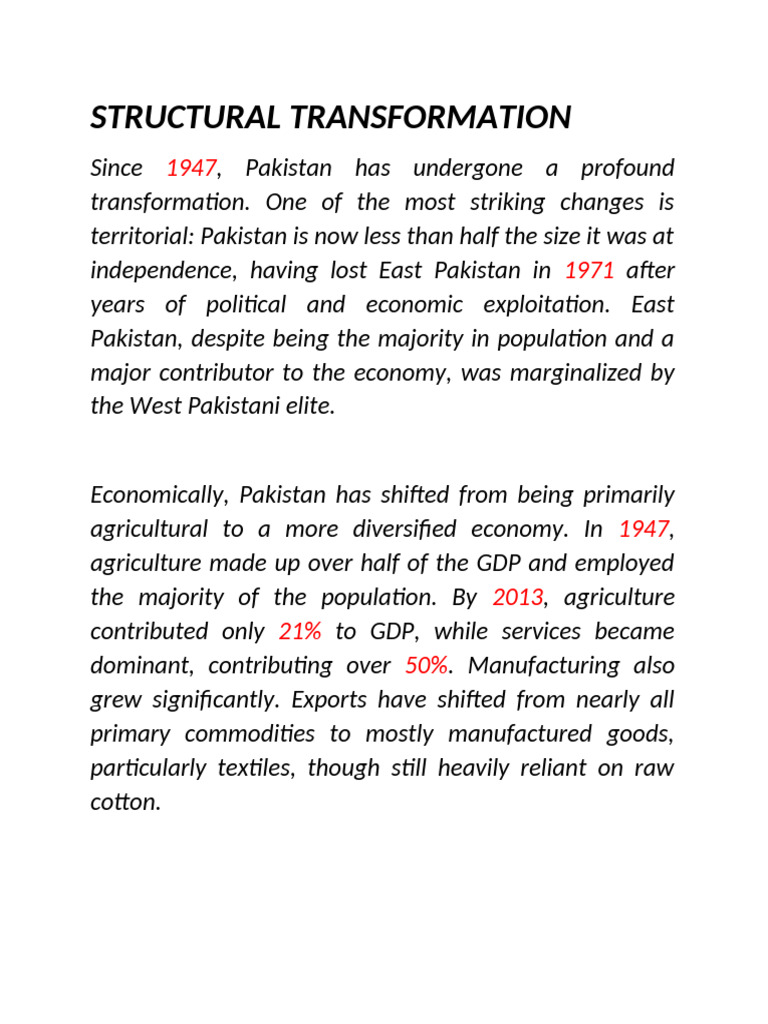 Structural Transformation | PDF
