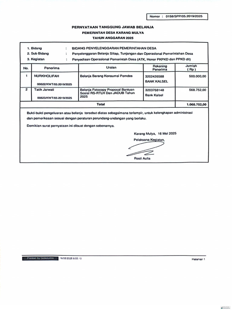 Sptjb konsumsi fotocopy | PDF
