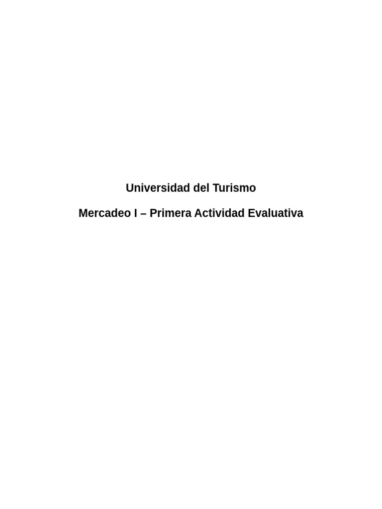 tarae mercadeo | PDF | Turismo | Hotel