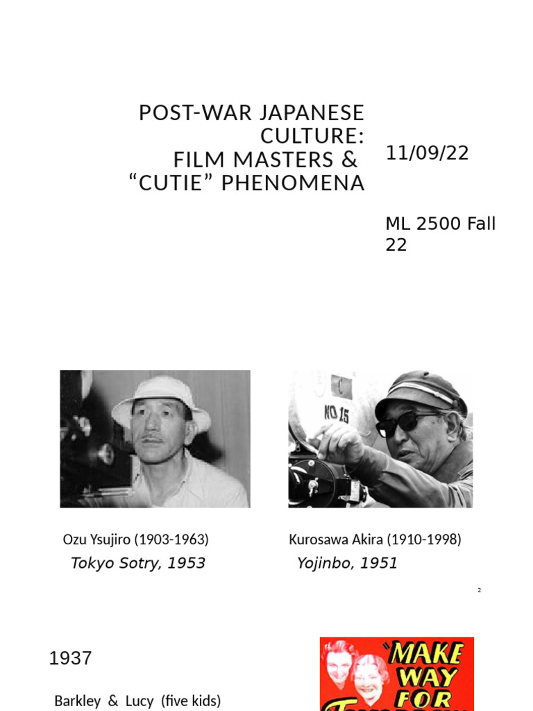 1109 Post-War Japanese Culture | PDF | Japan