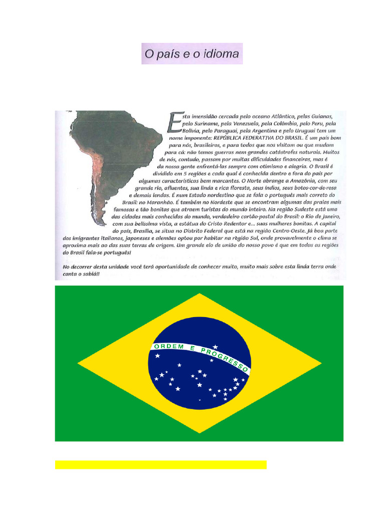 O País e o Dioma - Leitura | PDF