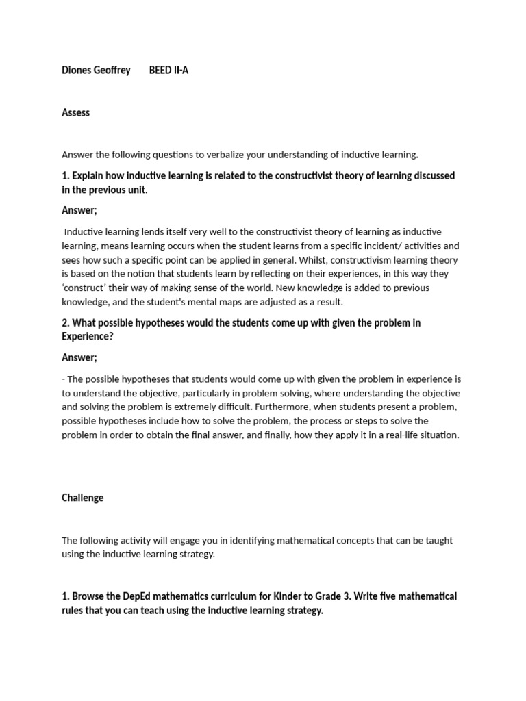 Diones Geoffrey BEED II Math | PDF | Constructivism (Philosophy Of ...