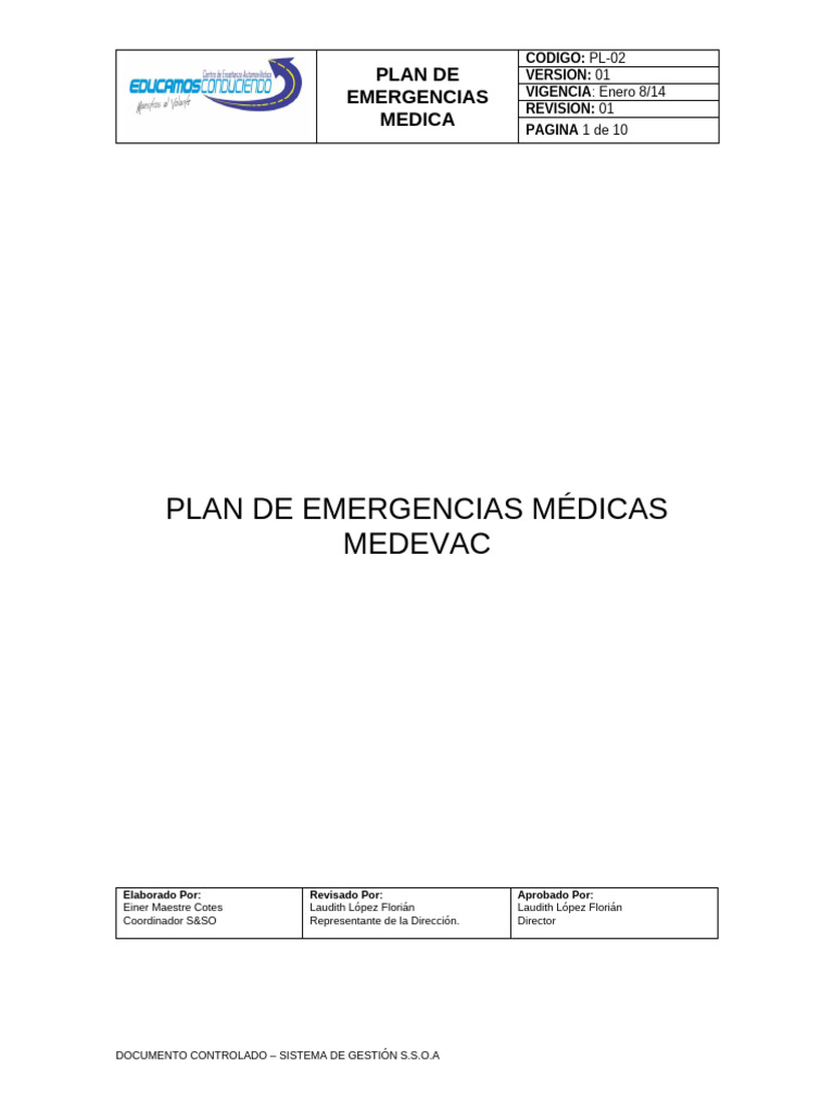 Medevac Educamos Conduciendo | PDF | Medicina | Medicina CLINICA