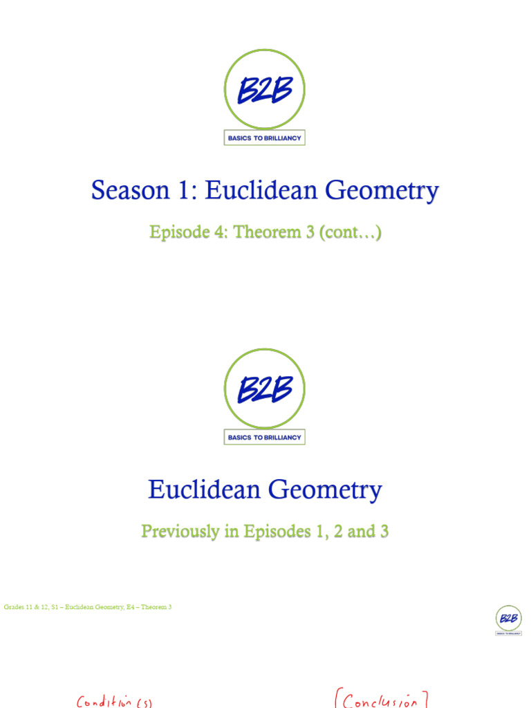New Grades 11 & 12, S1 - Euclidean Geometry, E4 - Theorem 3 | PDF ...
