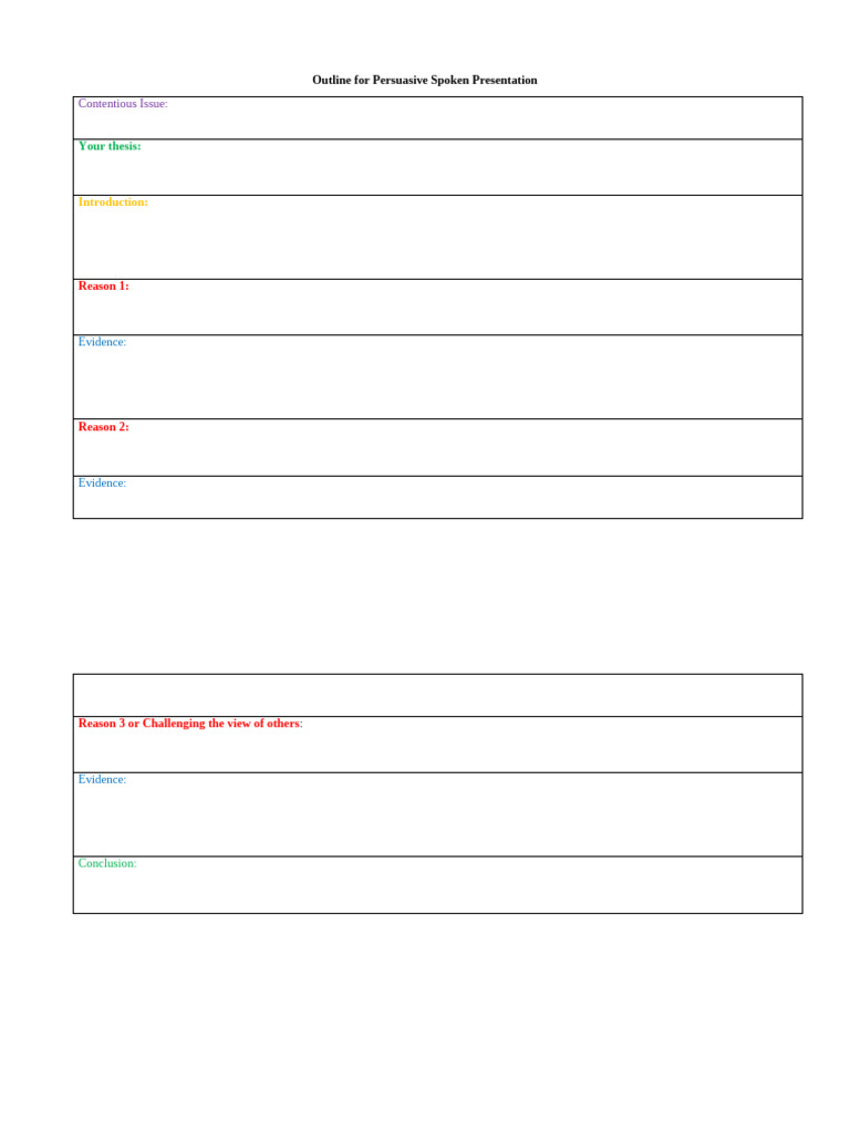 Planning Table | PDF