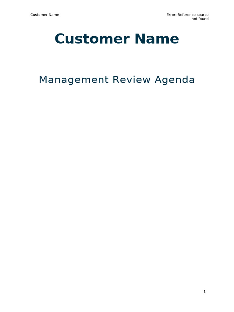 09-3 Management Review Agenda (1) | PDF | Audit | Internal Audit