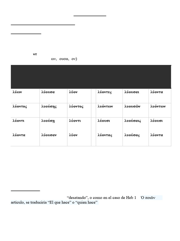 Participio Presente | PDF