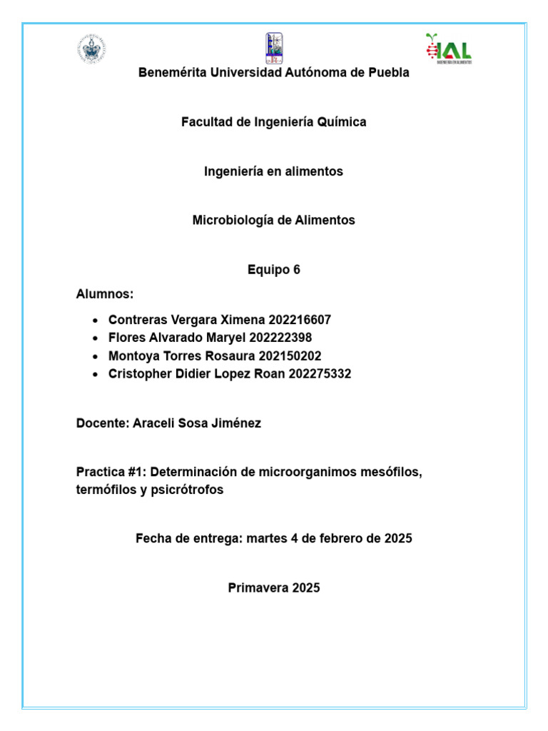 Reporte de Práctica 1. Micro de Ali | PDF | Las bacterias | Microbiología