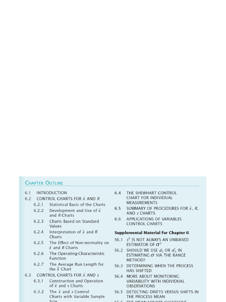 3. Variable Control Charts (1) | PDF | Statistics | Sampling (Statistics)
