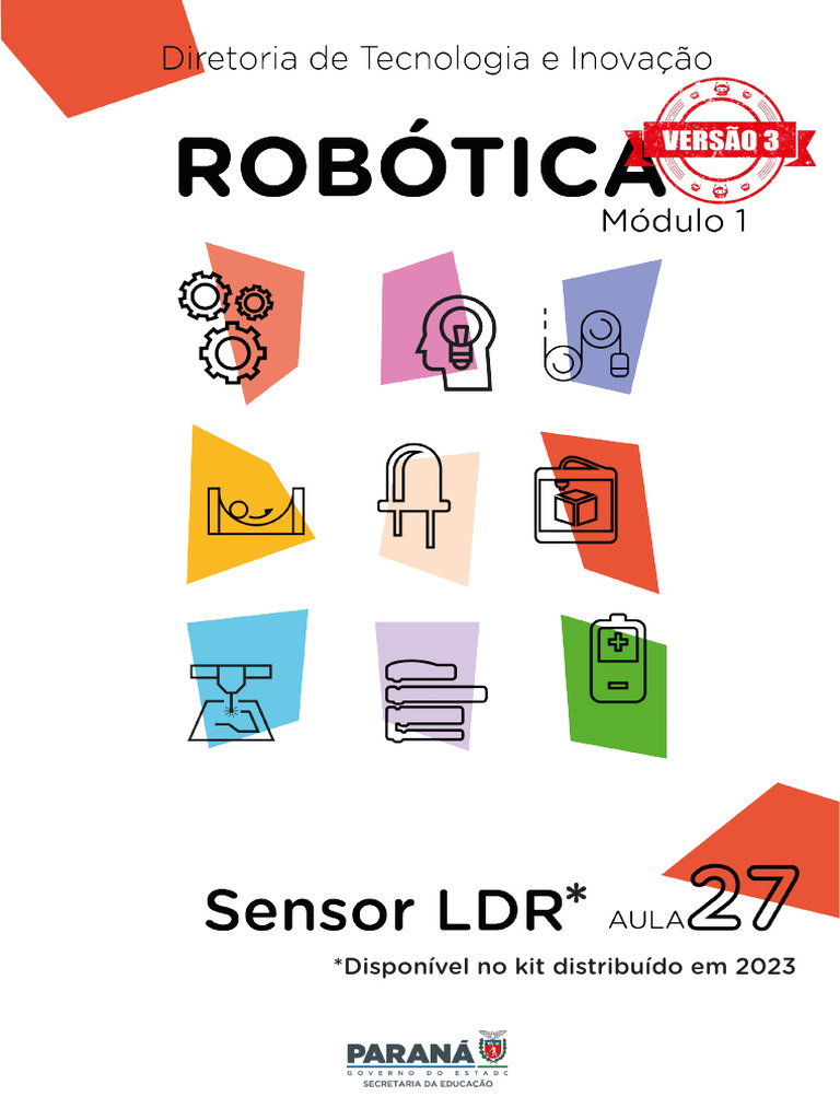 Aula27 Sensor LDR Kit2023 em m1 v3 | PDF | Arduino | Diodo emissor de luz