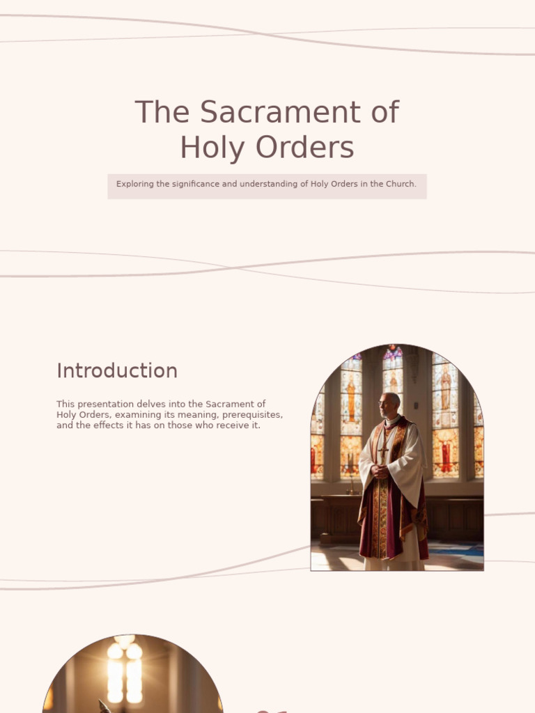 The Sacrament of Holy Orders | PDF | Catholic Church | Sacraments