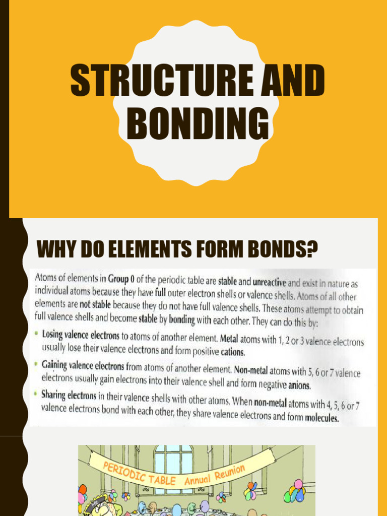 CSEC Chemistry Topic 2 - Structure and Bonding | PDF | Chemical ...
