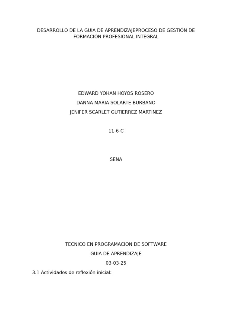 Guia de Aprendizaje Sena | PDF | Programación de computadoras | Lenguaje de programación