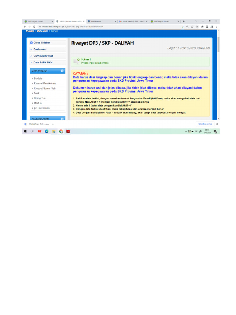 Sukses dp3 Upload Balancing Daliyah | PDF