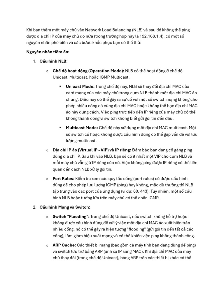 Network Load Balancing | PDF