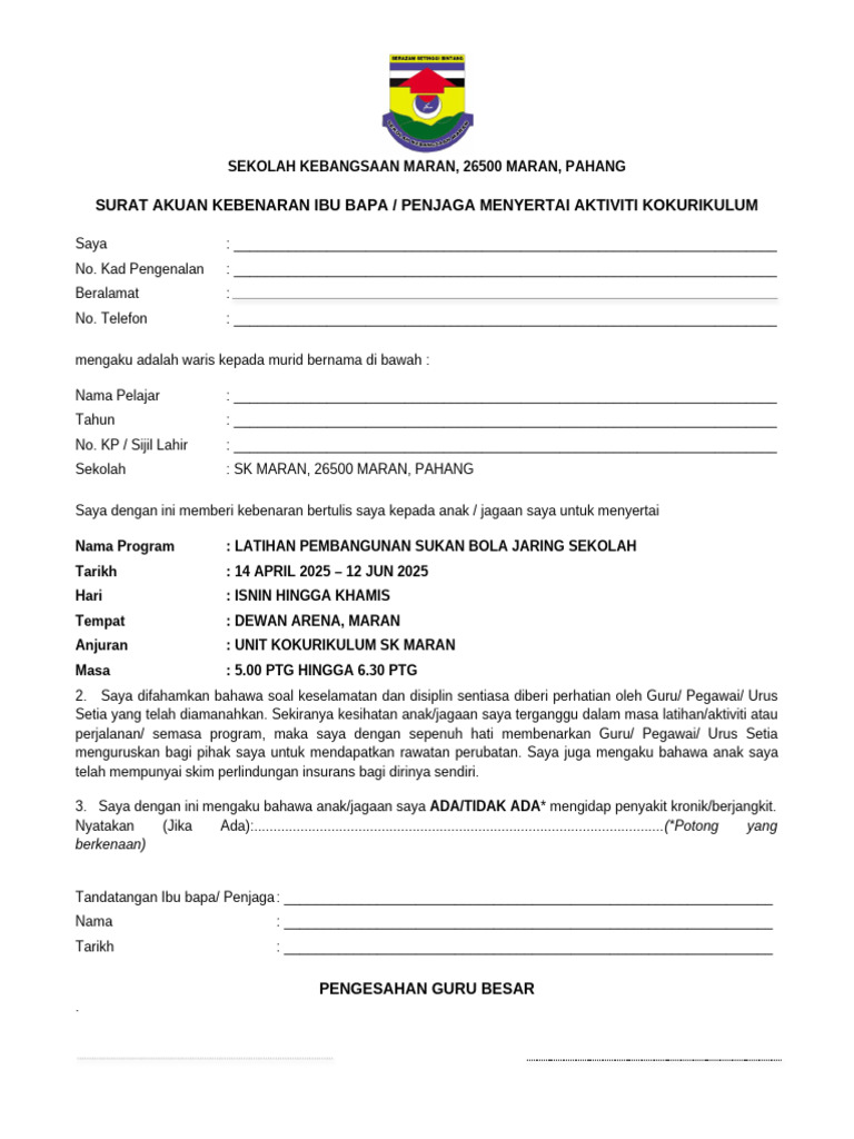 Surat Kebenaran Penjaga SKM | PDF