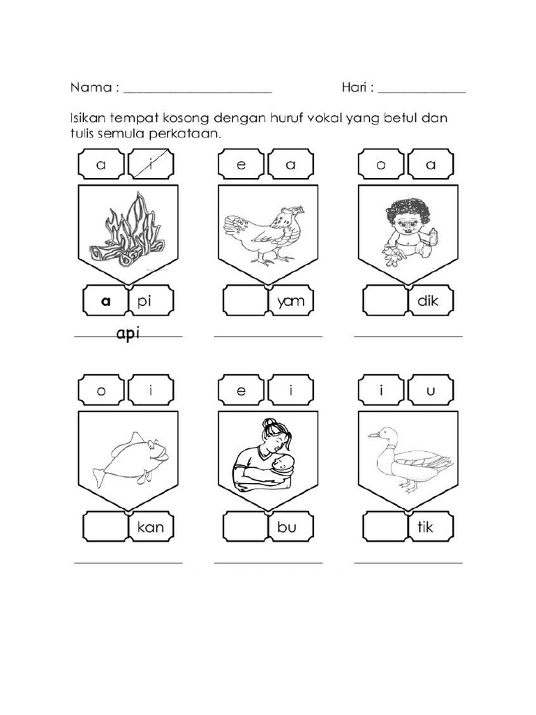 Latihan Menulis Prasekolah | PDF