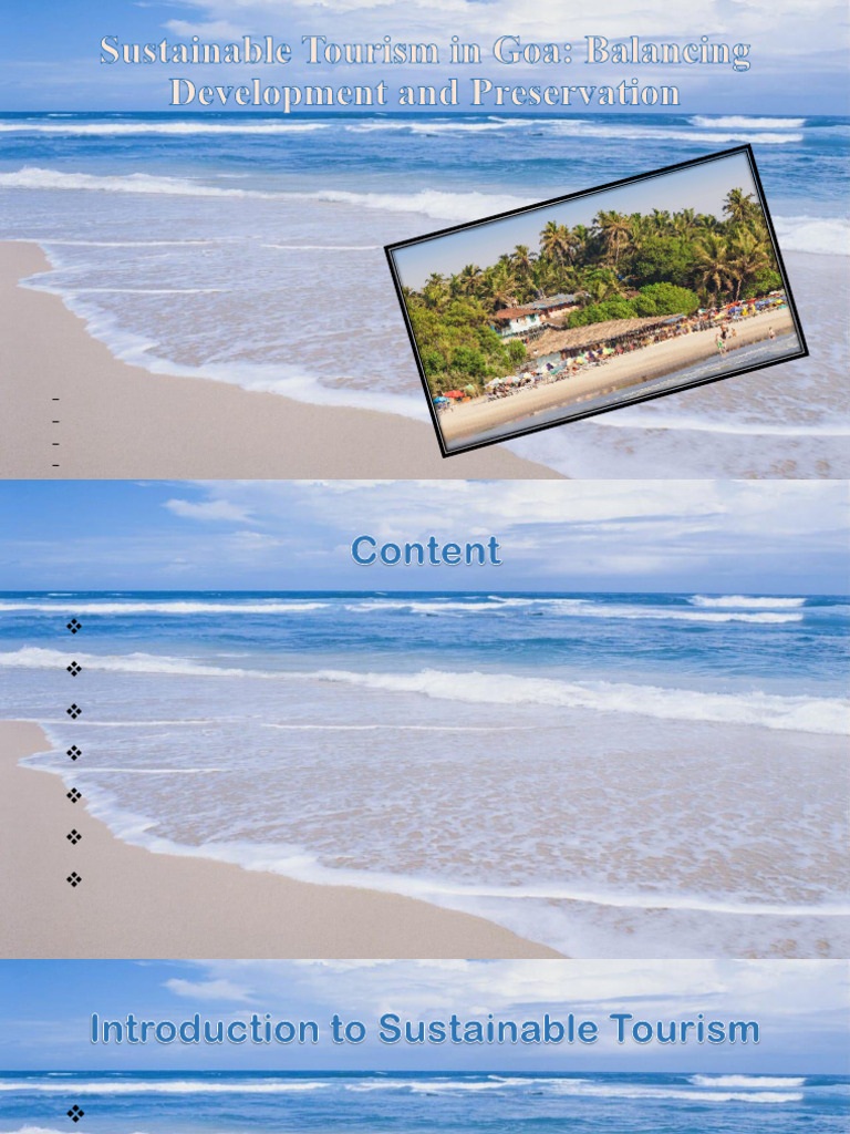 Group 4 Sustainable Tourism in Goa | PDF