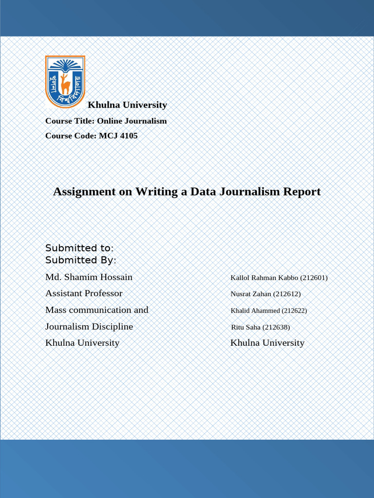 4105.data Journalism Report. | PDF