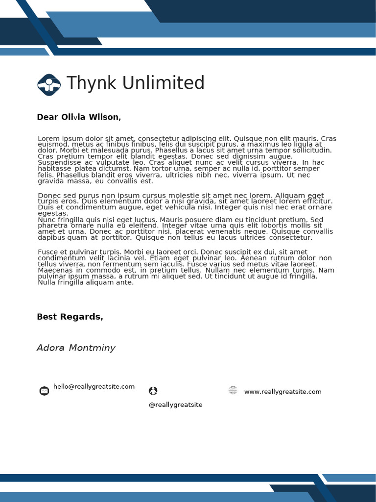 Corporate Modern Cover Letter | PDF